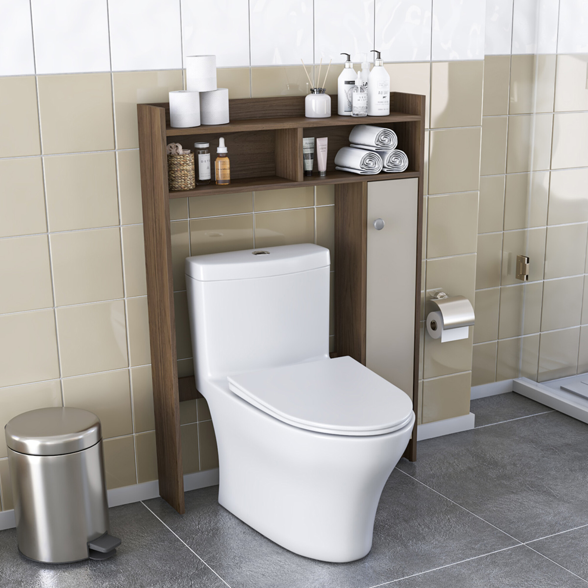 Mueble Sobre Inodoro Bajo Color Mumbai/arenas — Castro