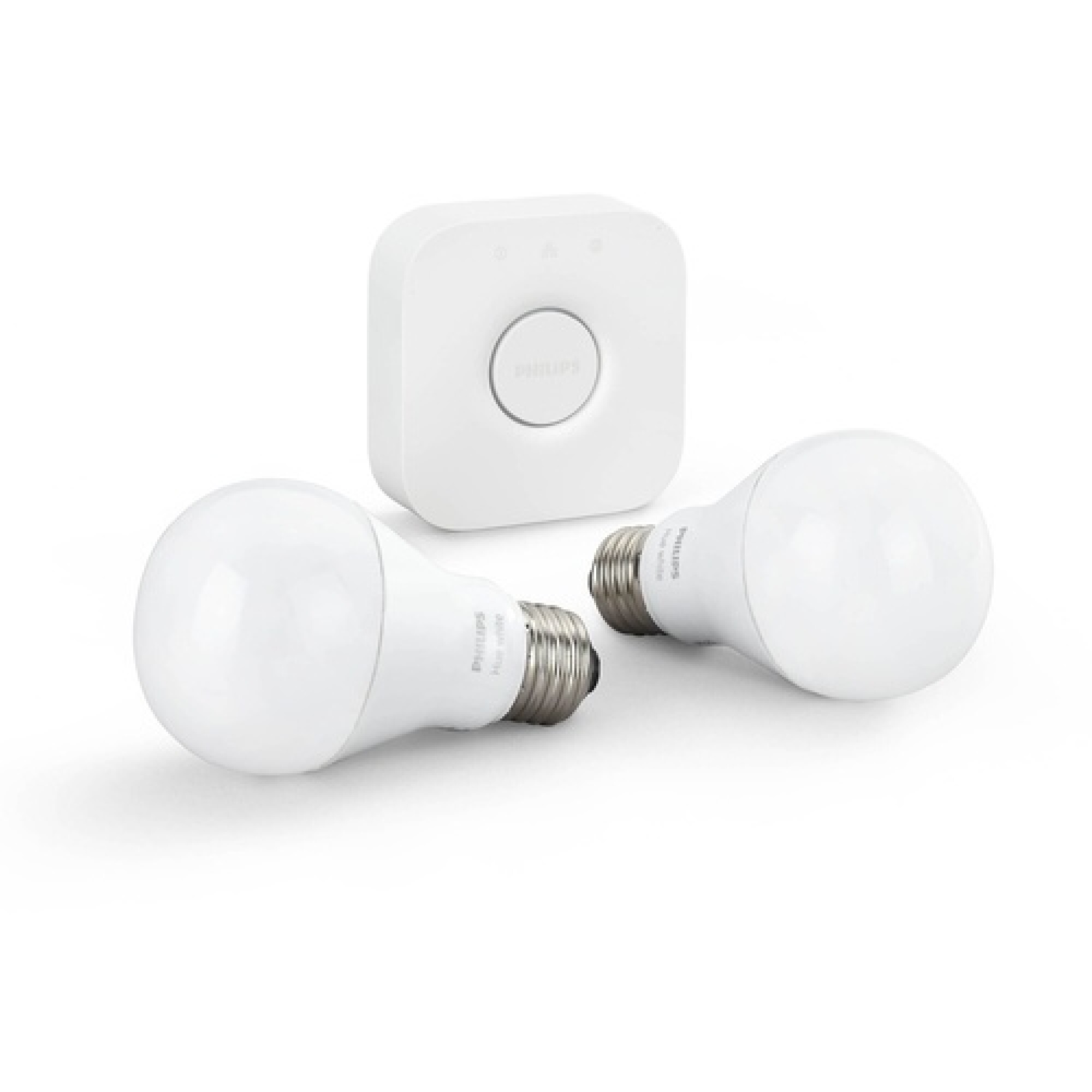 KIT DE INICIO BLANCO 2 LAMPARAS LED BULBO 10W E27 + BIDGE G5 PHILIPS ...