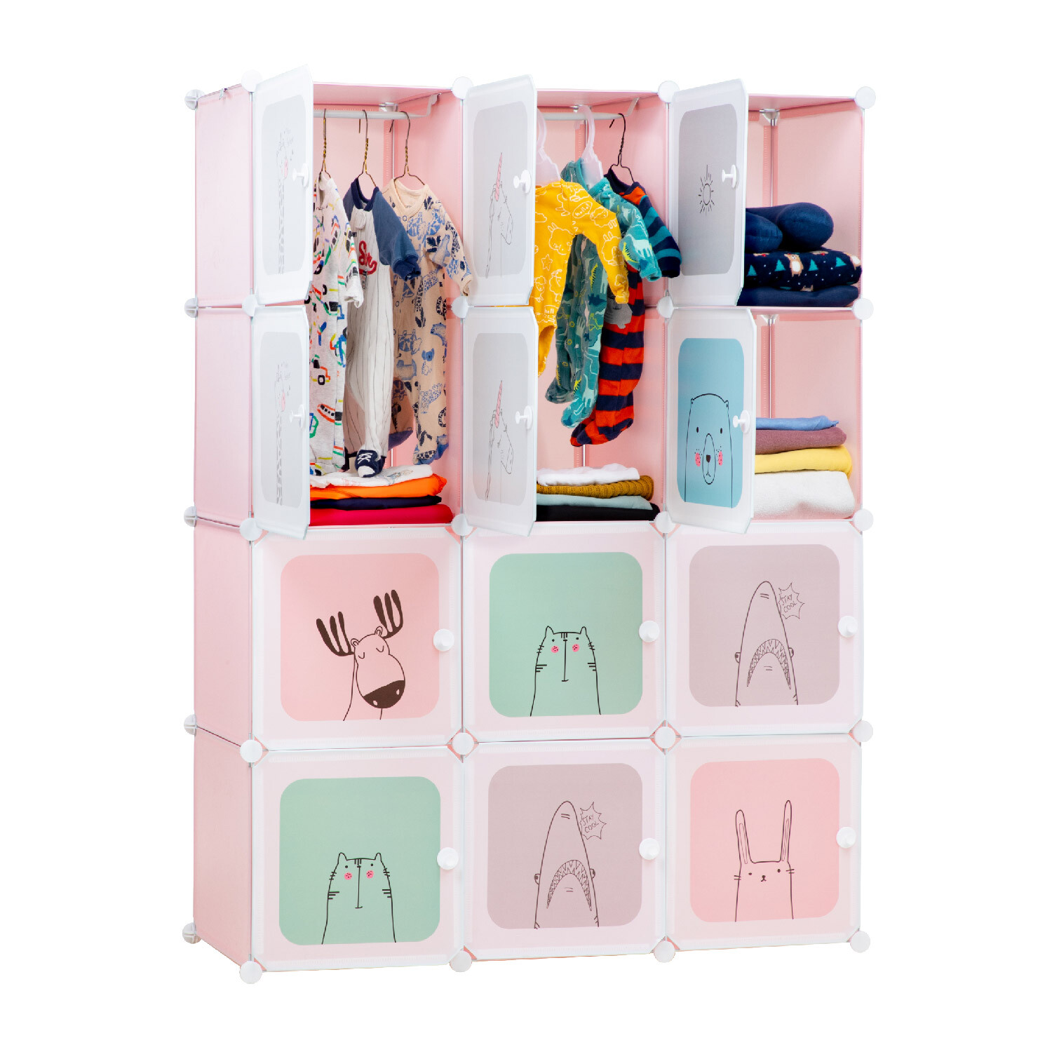 Armario Organizador Plastico 12 Cubos Infantil Armable — Electroventas