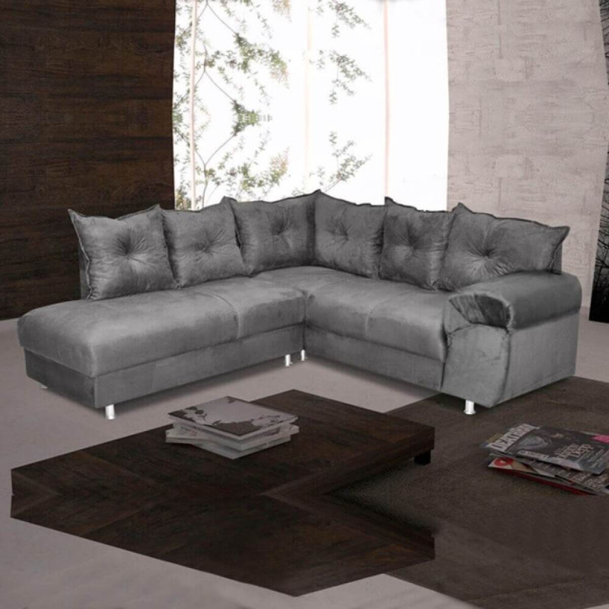 SOFA ESQUINERO BARI - GRIS — Barraca 5 Esquinas