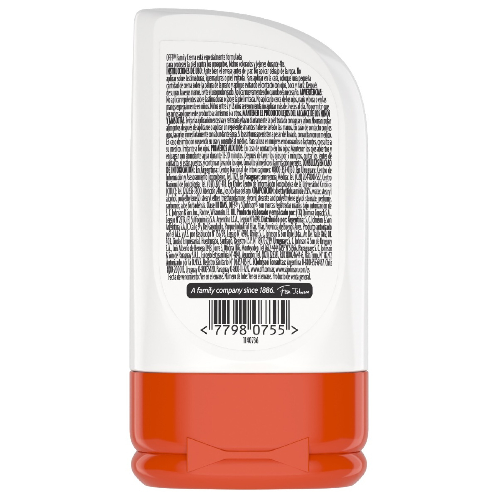 Repelente en Crema OFF Skin 60 g — Farmacia Goes