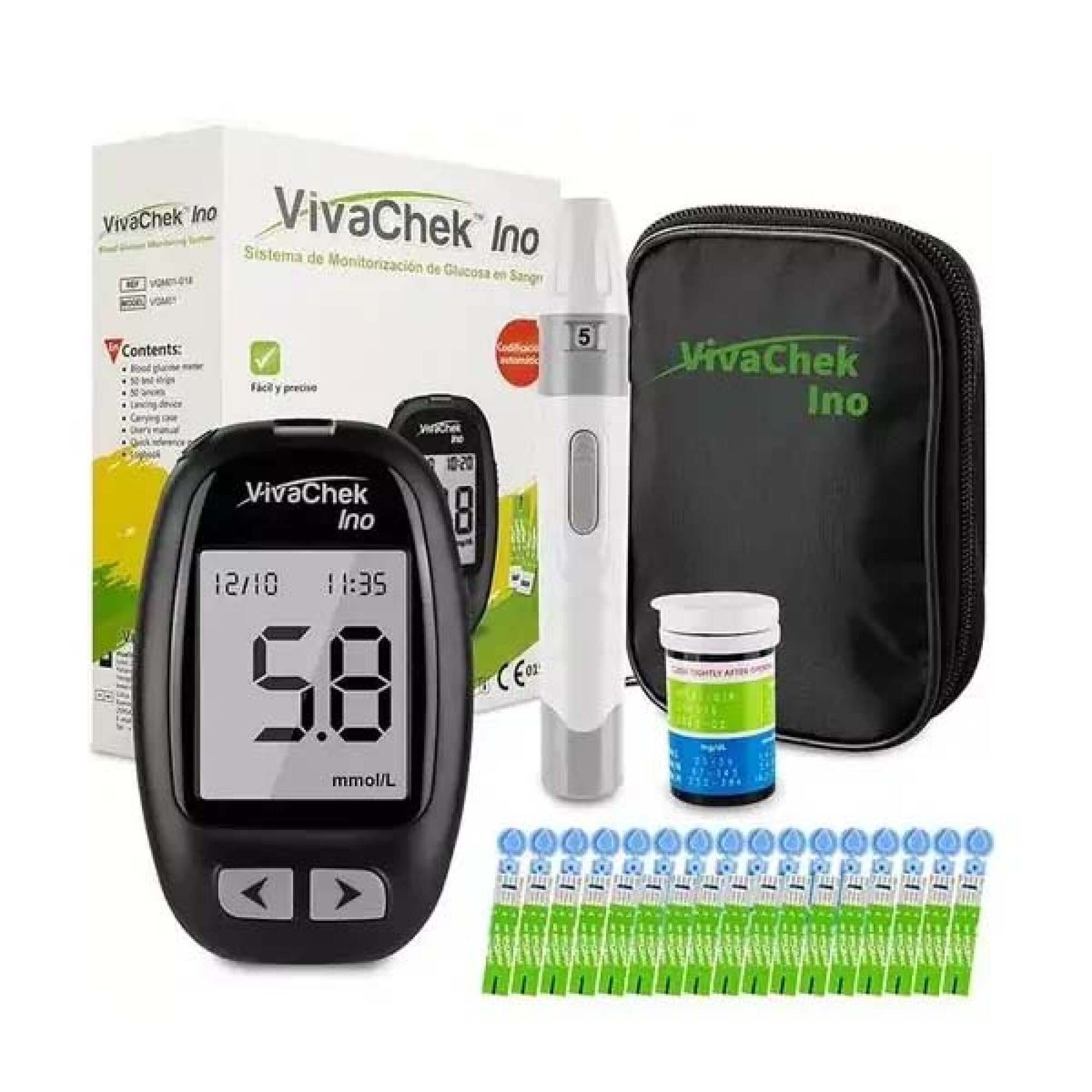 Kit Viva-Check Ino Medidor + 10 Tiras — San Roque