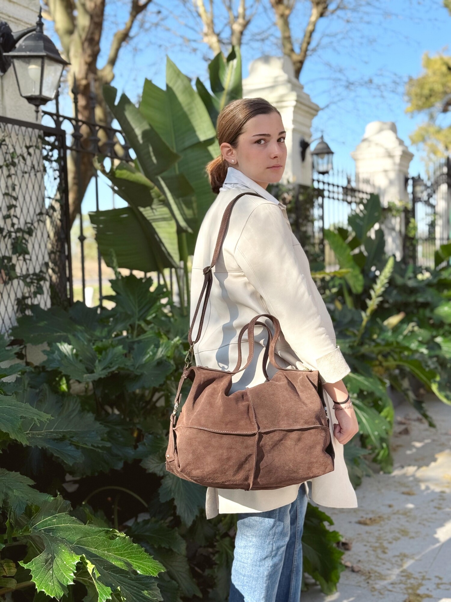 Bolso Rodeo - Chocolate Gamuza — Percibal