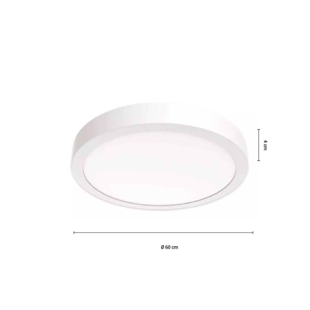 Panel LED Redondo de Adosar 40W Big Ø 60cm Luz Cálida — Serlux