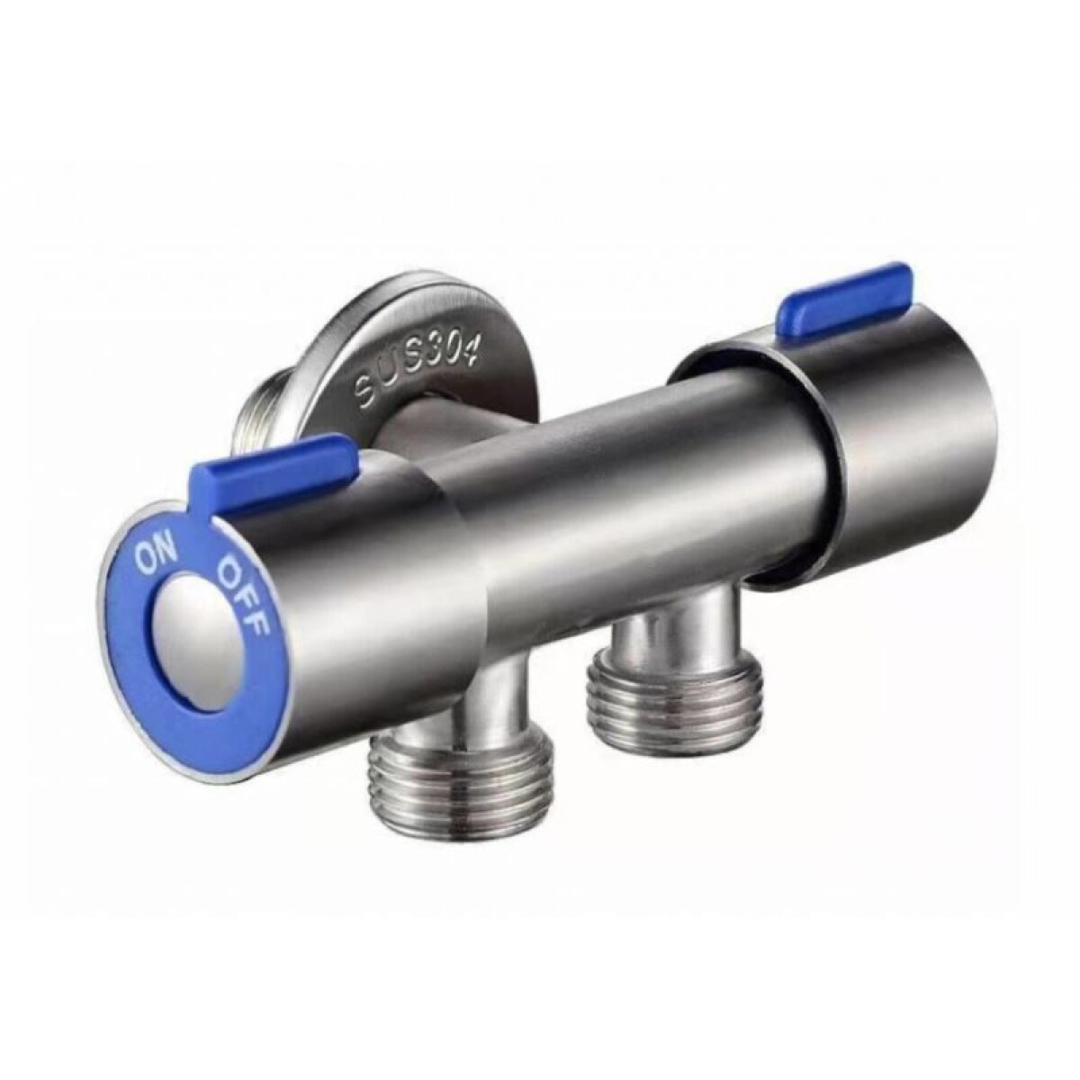 DUCHA HIGIENICA SALIDA DOBLE CON LLAVE CROMADA — Barraca 5 Esquinas