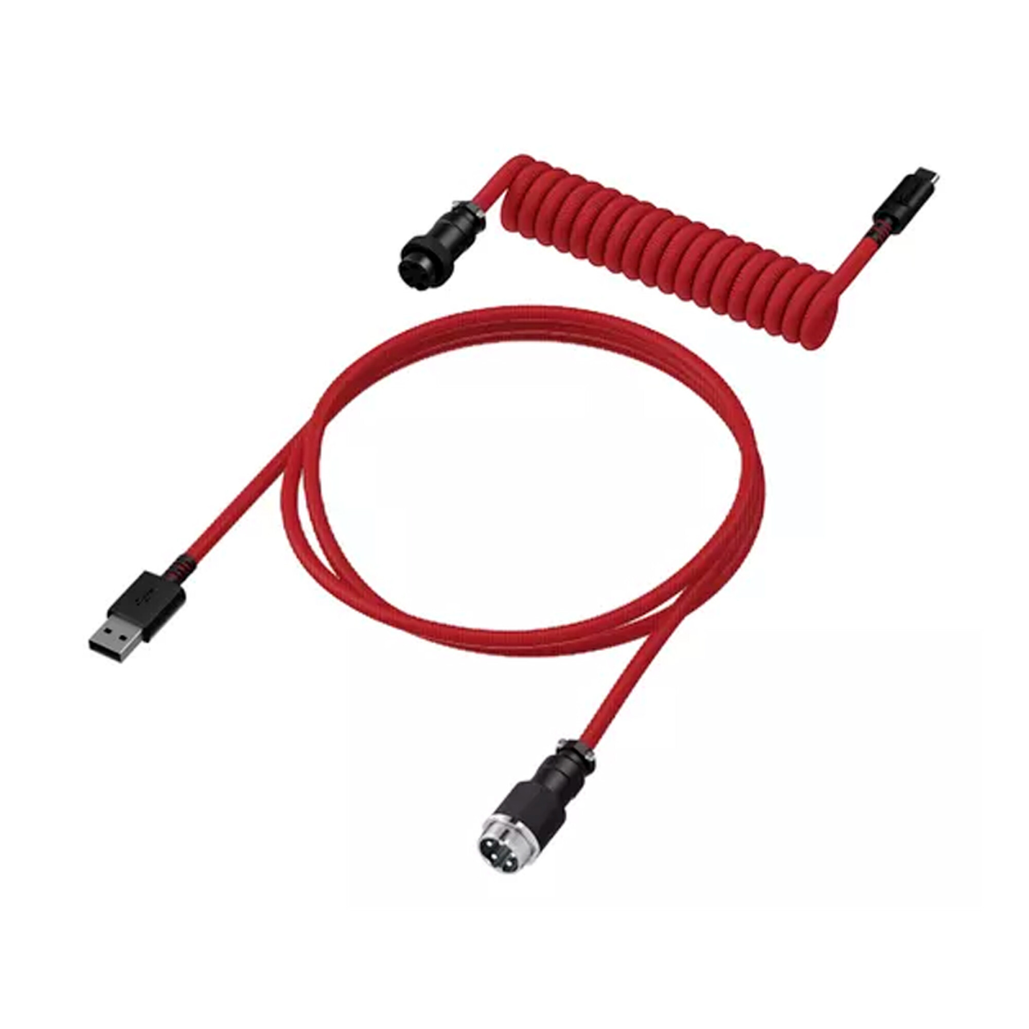 Cable Rulo HyperX USB a USB-C Rojo — ZonaTecno