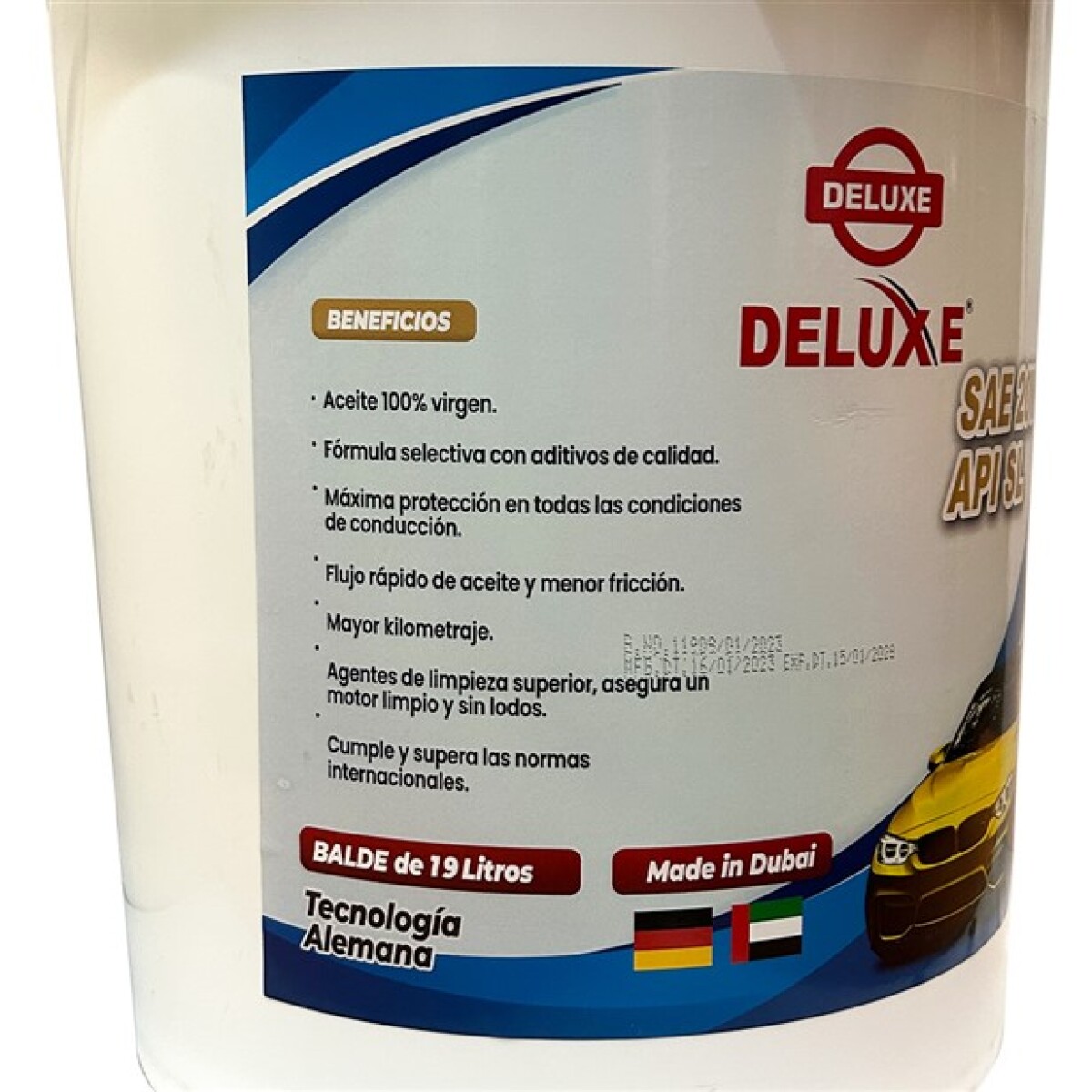 LUBRICANTE ACEITES - 20W50 API SL DELUXE BALDE 19 LTS. DELUXE — Cymaco