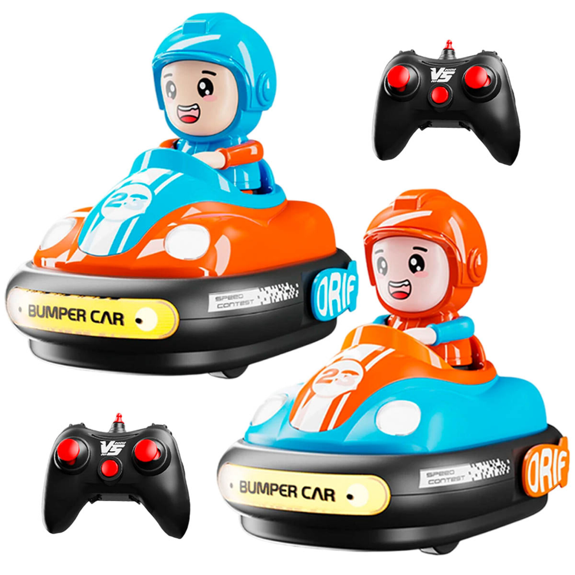 Autitos Chocadores Go Kart Control Remoto Bumpers 2p — El Rey del ...