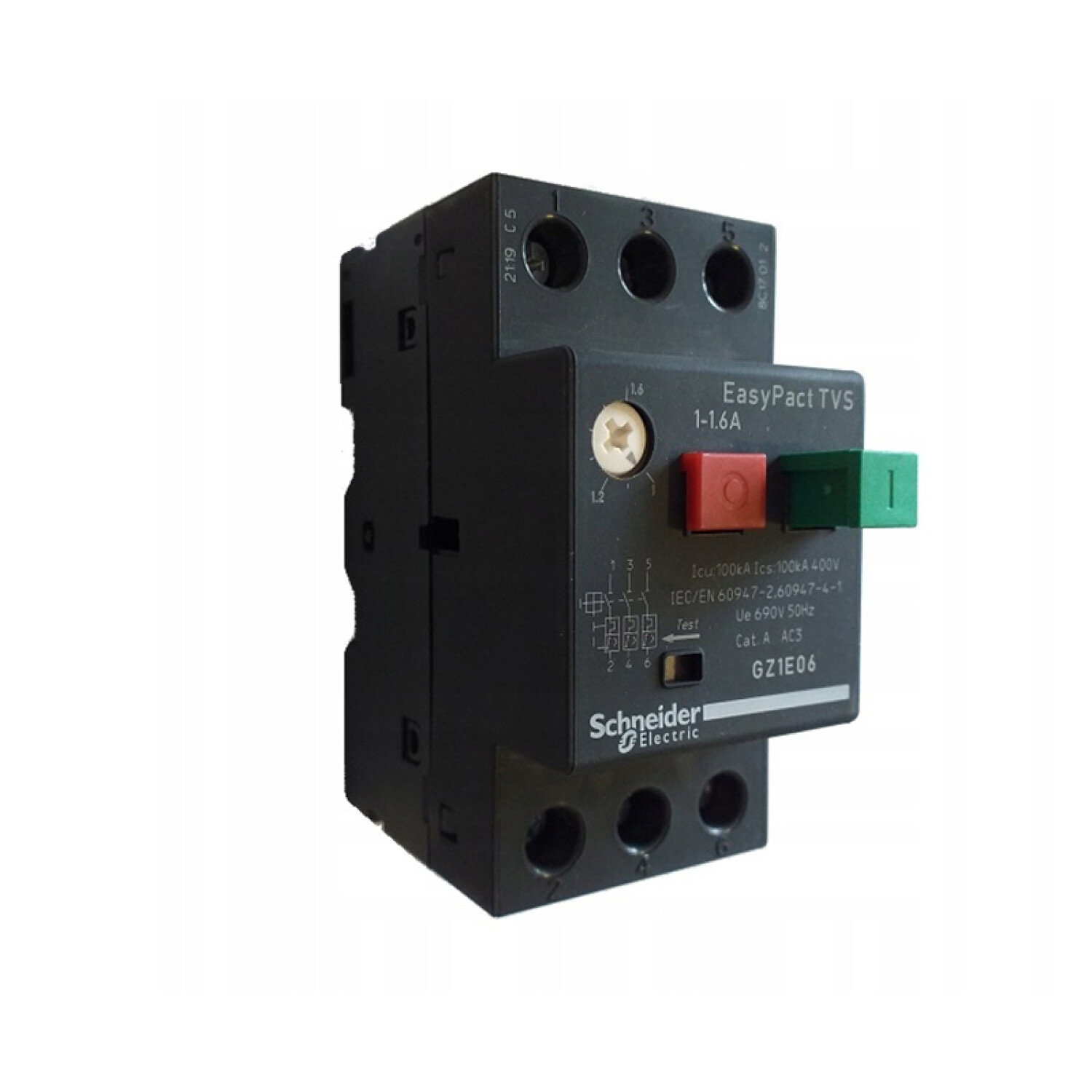 Guardamotor termomagnético DIN 1-1,6A - TL2045 — Fivisa