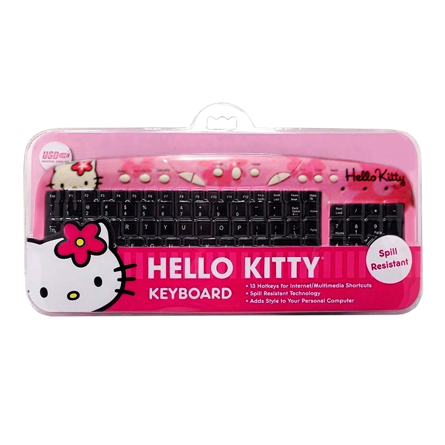 Teclado Multimedia Hello Kitty 90309 Inglés USB - 001 — Universo Binario