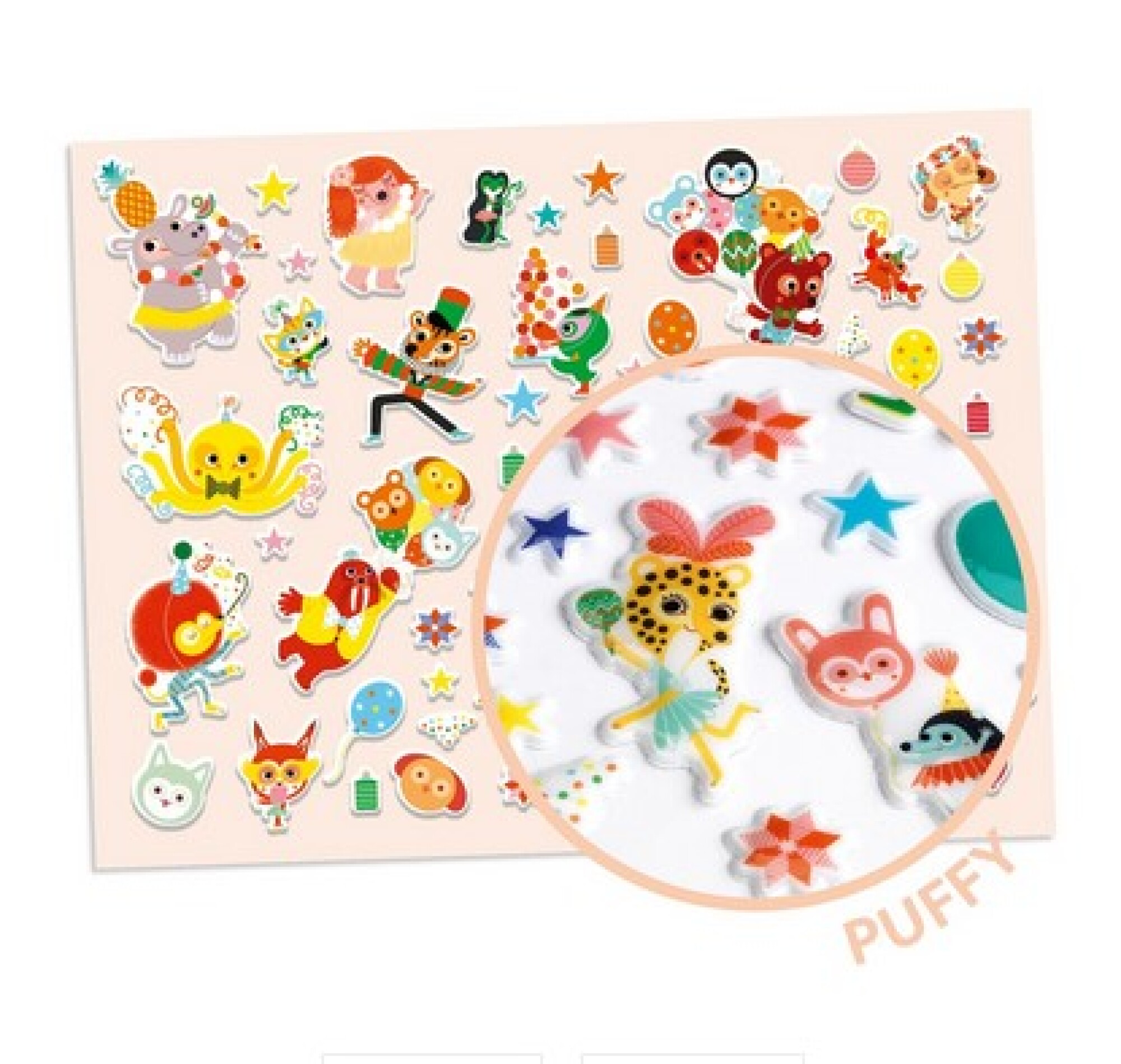 Set x3 láminas de stickers grandes - Fiesta — Rumba
