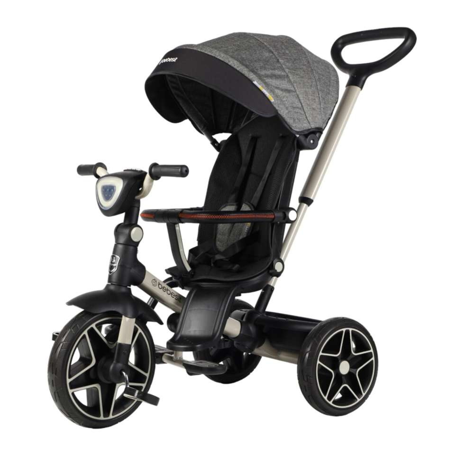 Triciclo Bebesit Explorer Deluxe - Gris — Tienda Soy Santander