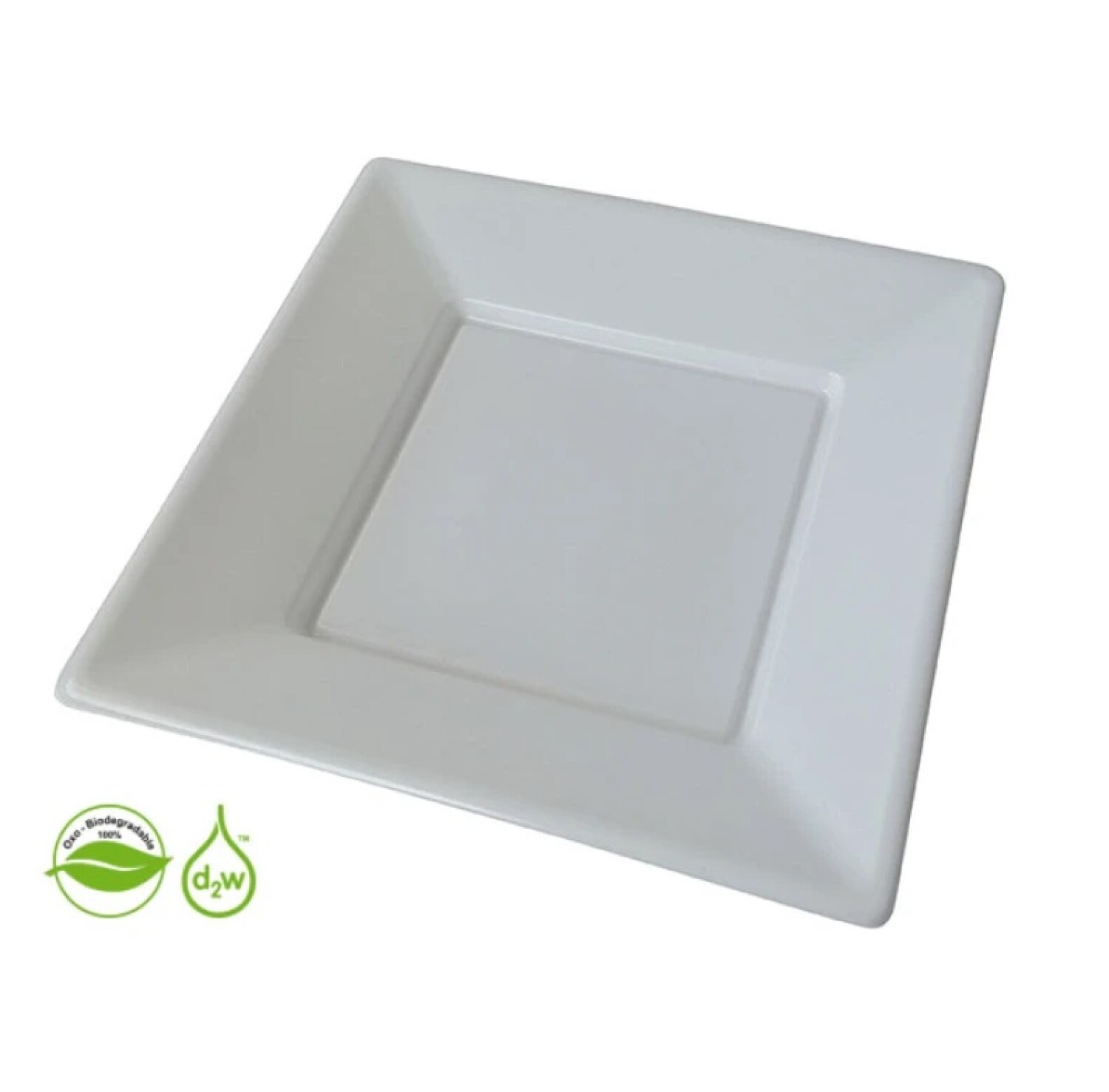 Plato Cuadrado 20X20X1.50Cm Biodegradable — Almenara Mall