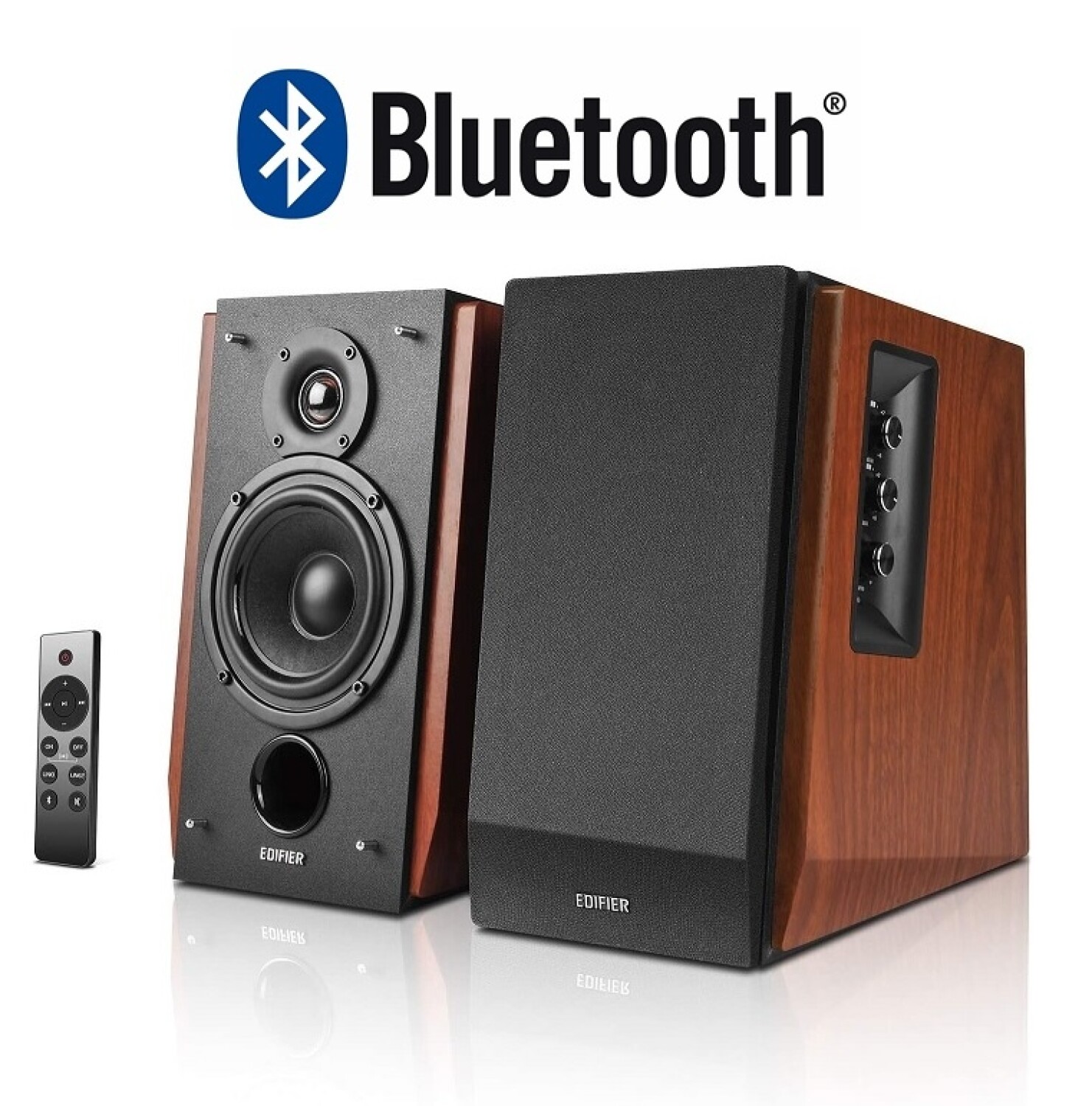 Parlantes Edifier 2.0 R1700BTs bluetooth marron — ZonaTecno