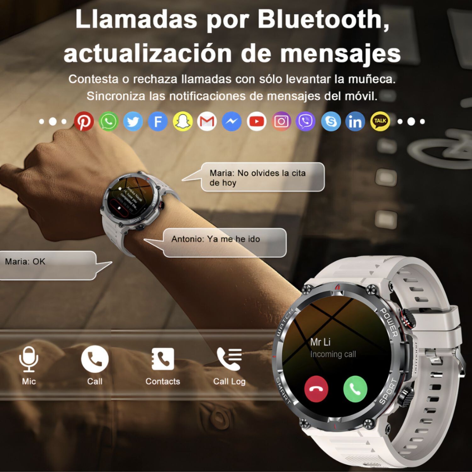 Reloj Inteligente Smartwatch Deportivo Blackview W50PRO - Khaki ...
