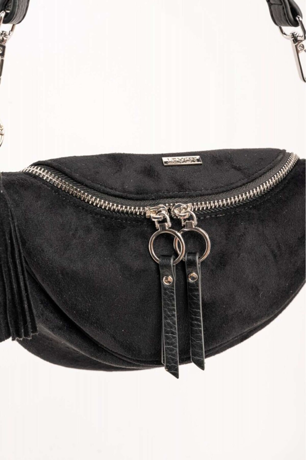 Cartera Gamuza Vegana - Negro — Tienda Soy Santander