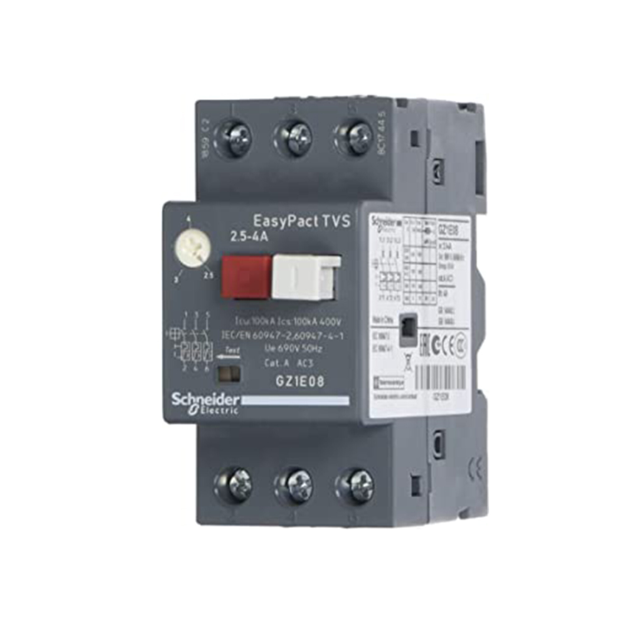 Guardamotor termomagnético DIN 2,5-4A - TL2047 — Fivisa