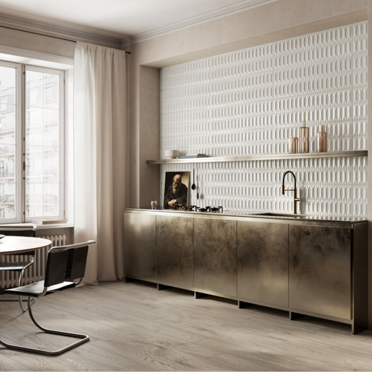 Ceramica Beige Decorada 30X90Cm — Acher Cerámicas