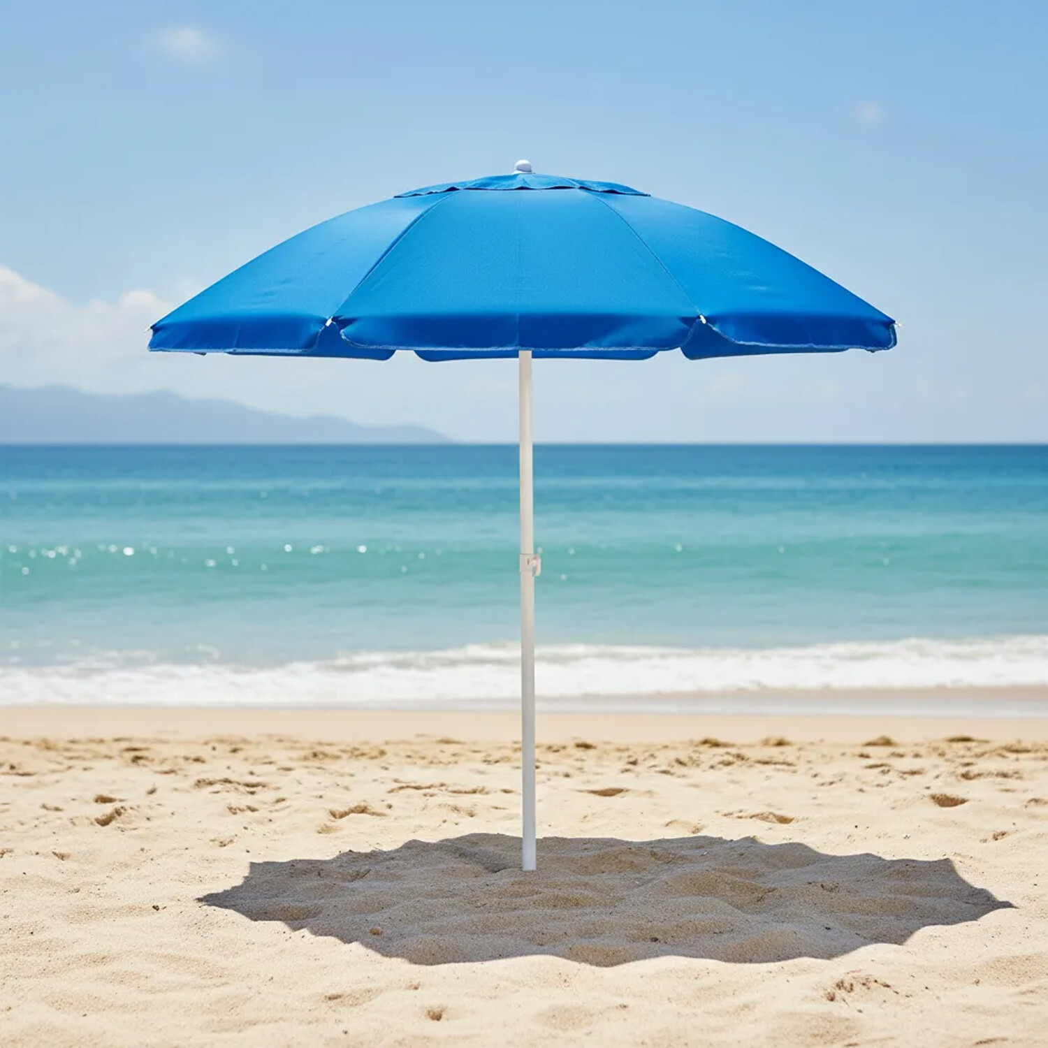 Sombrilla Playa BAGUM MOR 2,20 M FPS 100 Aluminio Funda - Azul — HTS