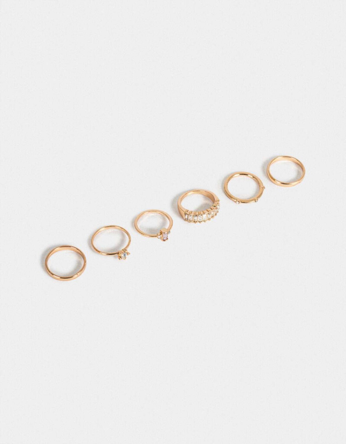 Set De Anillos Con Strass - Dorado — Tienda Soy Santander