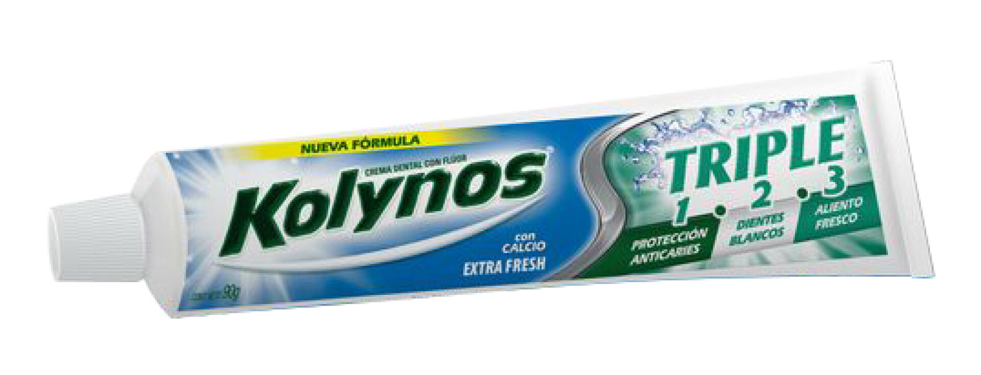 CREMA DENTAL KOLYNOS TRIPLE FRESCURA 1-2-3 90 GR — El Clon