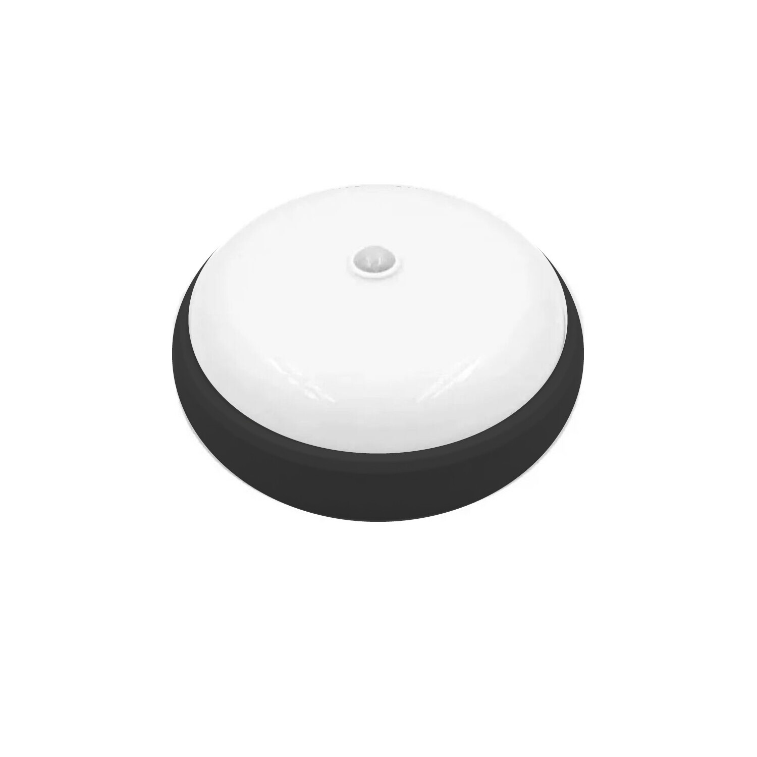 Plafón Exterior Led Circular con Sensor de Movimiento Negro — Serlux