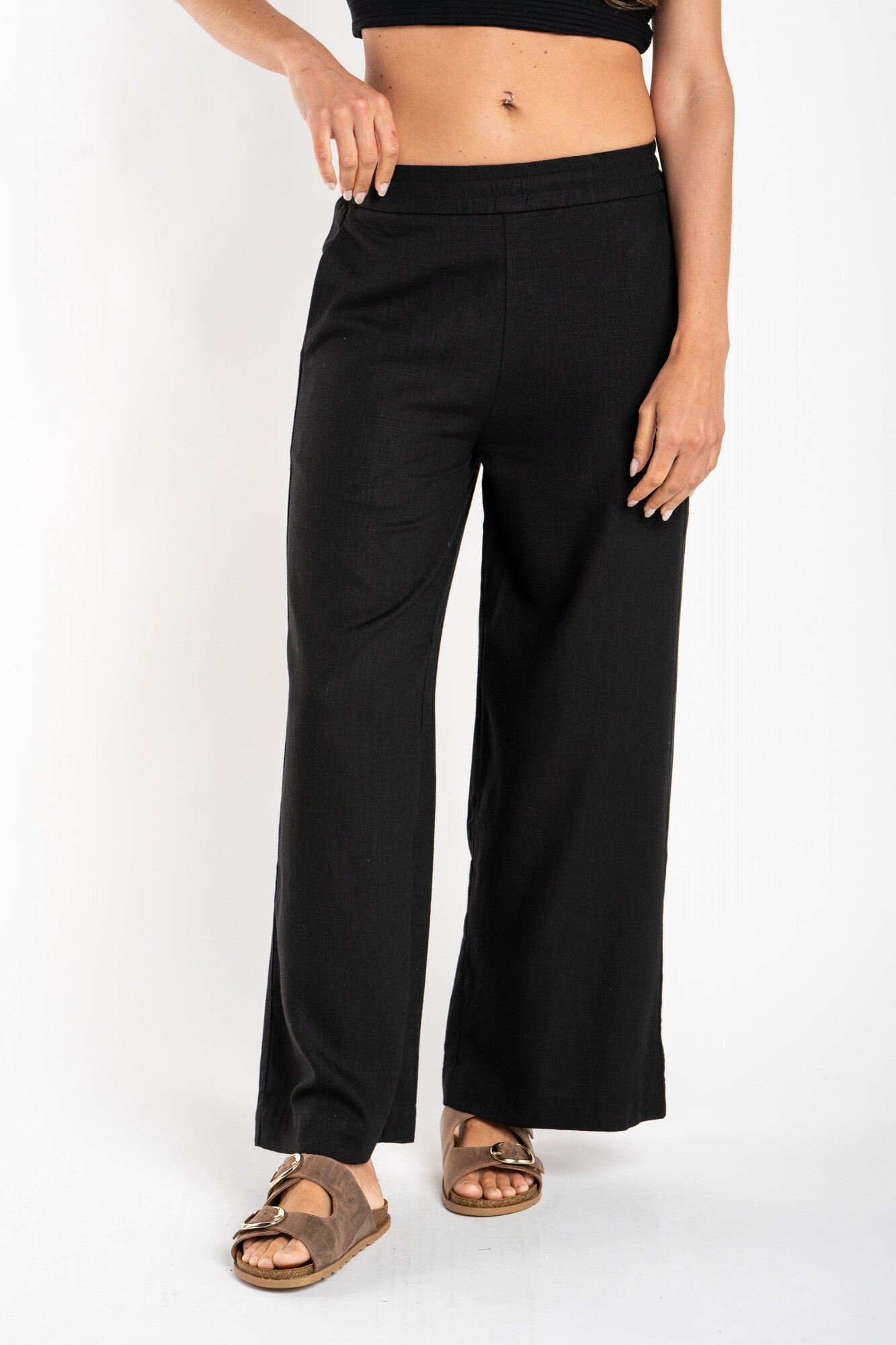 Pantalón Lino - Negro — Lemon