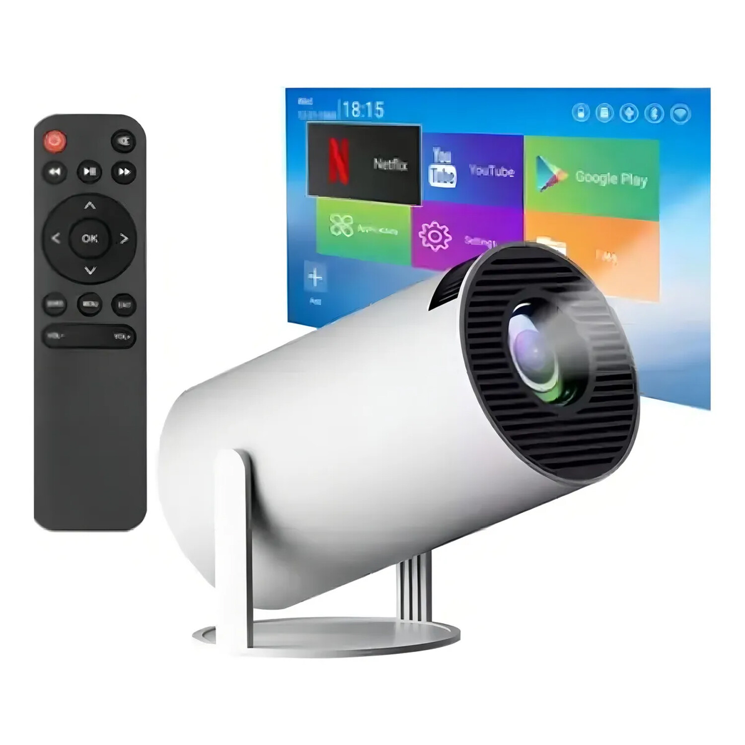 Mini Proyector HY300 Android 720p WiFi BT Con Apps - Blanco — HTS