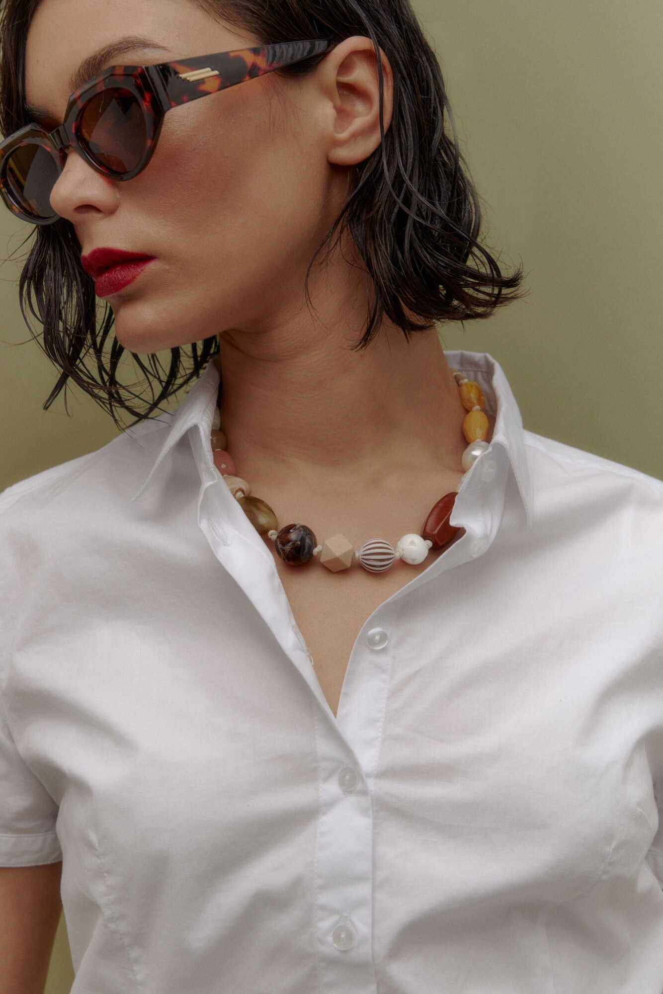 Camisa clásica manga corta - blanco — Lolita