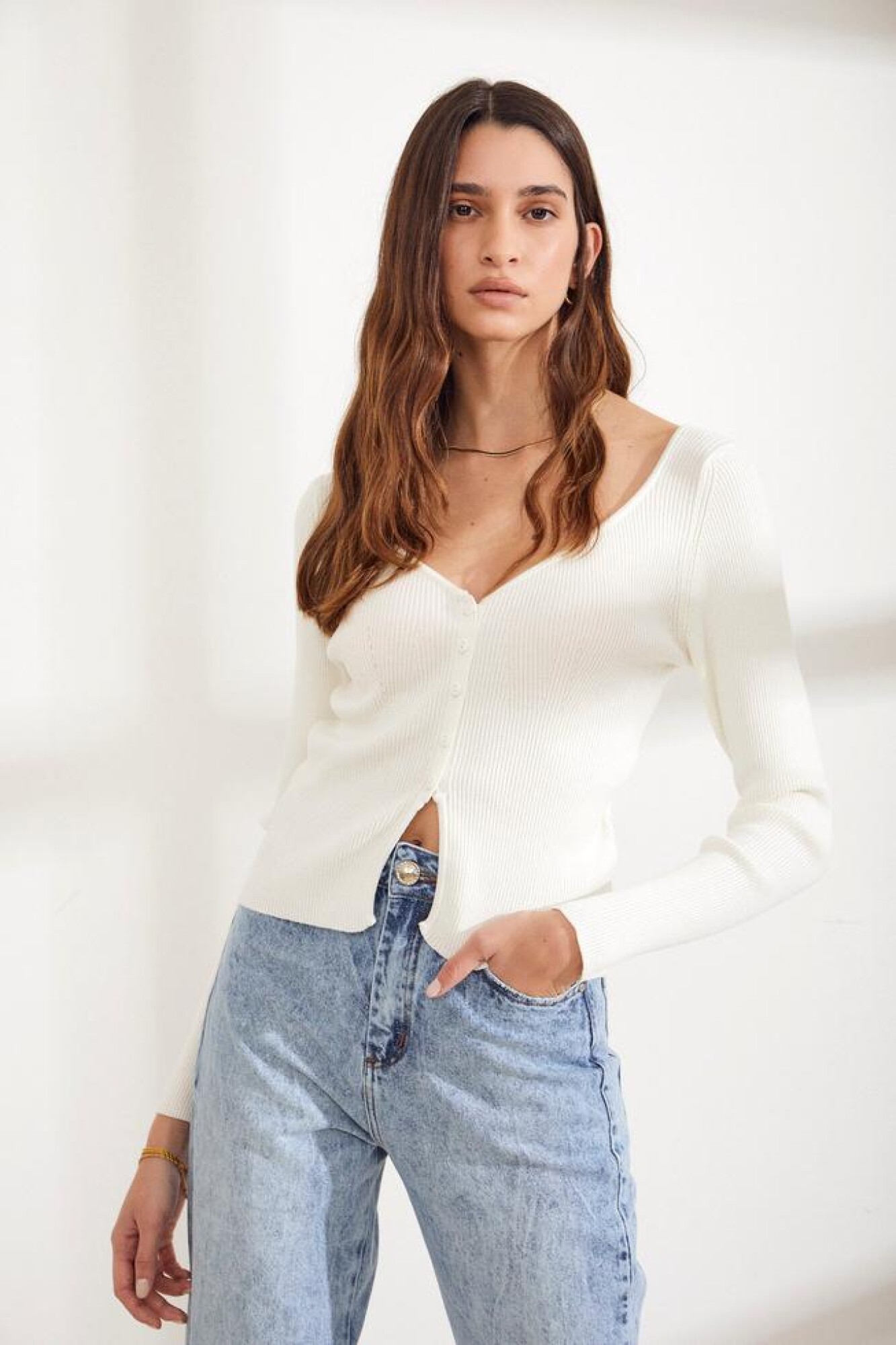 CARDIGAN KAYLA - BLANCO — Maura Store