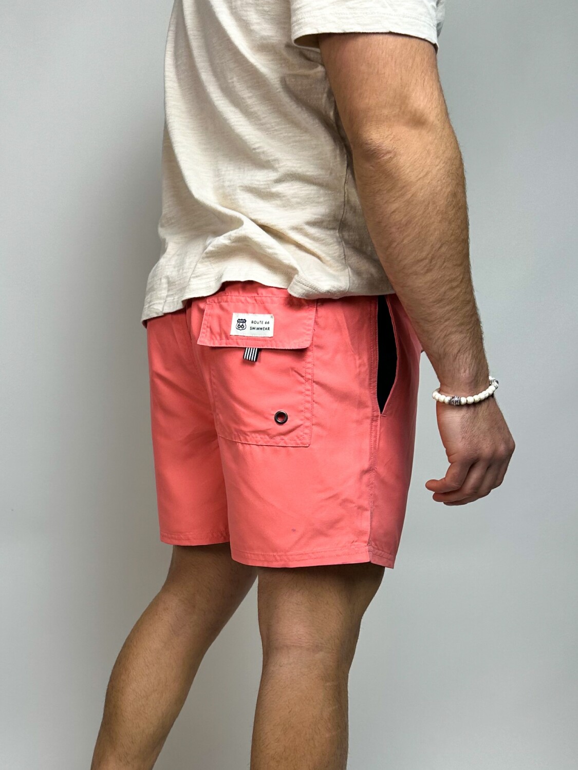 Short de baño liso Aldo - Coral — Route 66