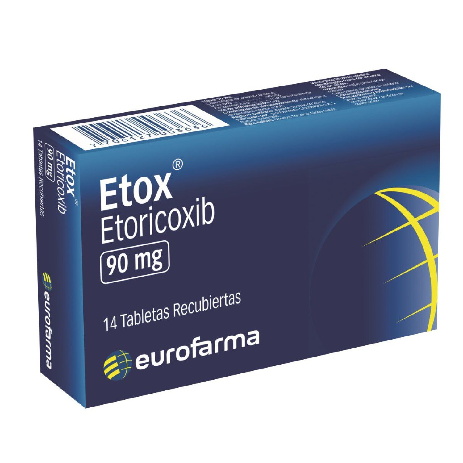 ETOX 90 MG. CJ X 14 TABL. — Farmacenter