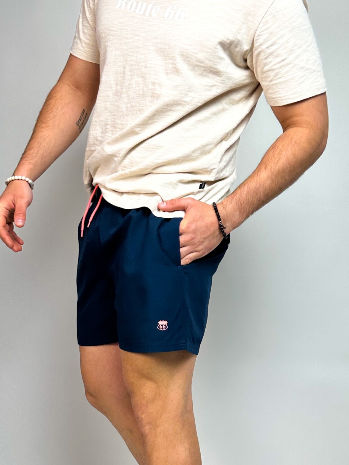 Short de baño liso Aldo - Navy — Route 66