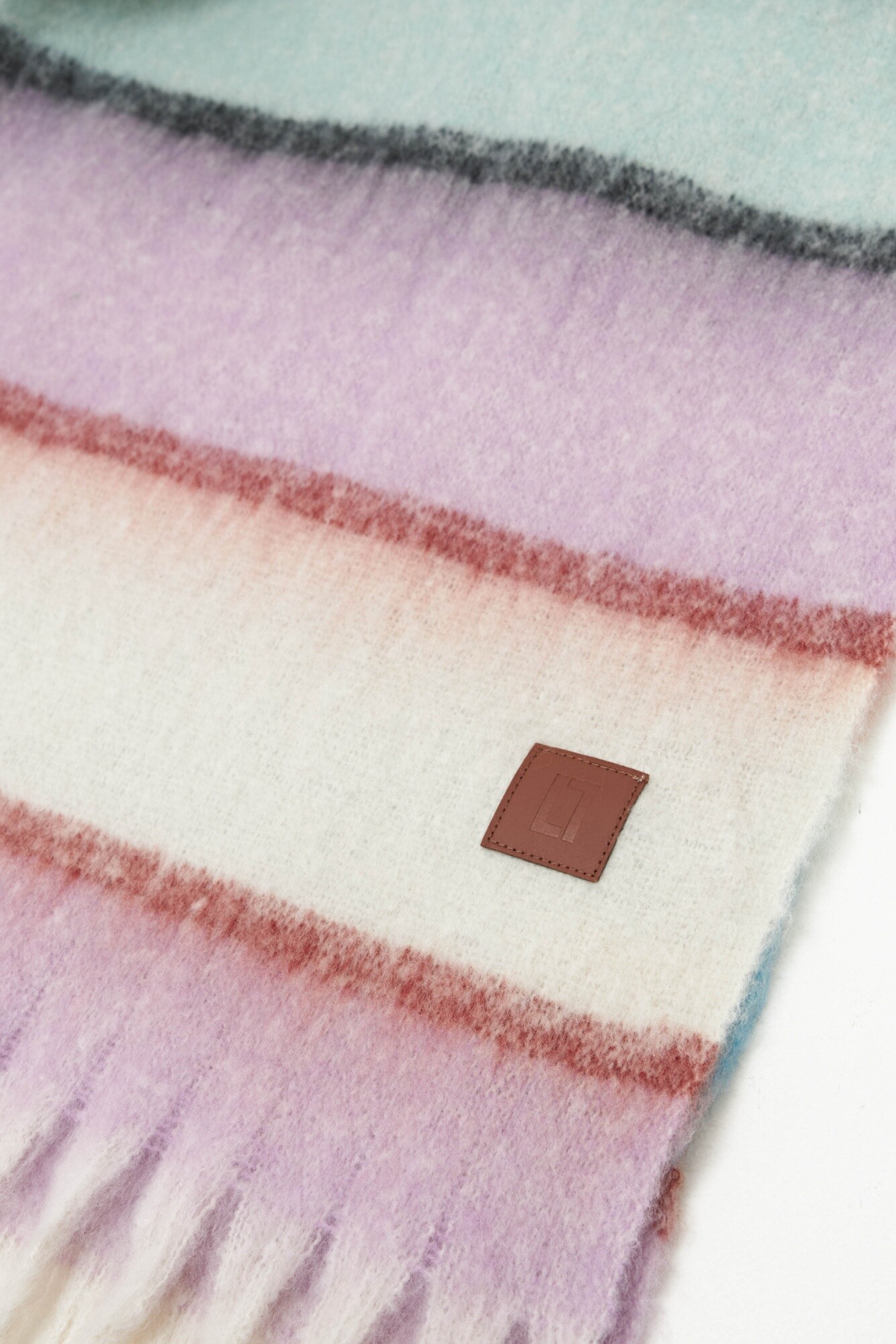 Bufanda rayada tejida - multicolor — Lolita