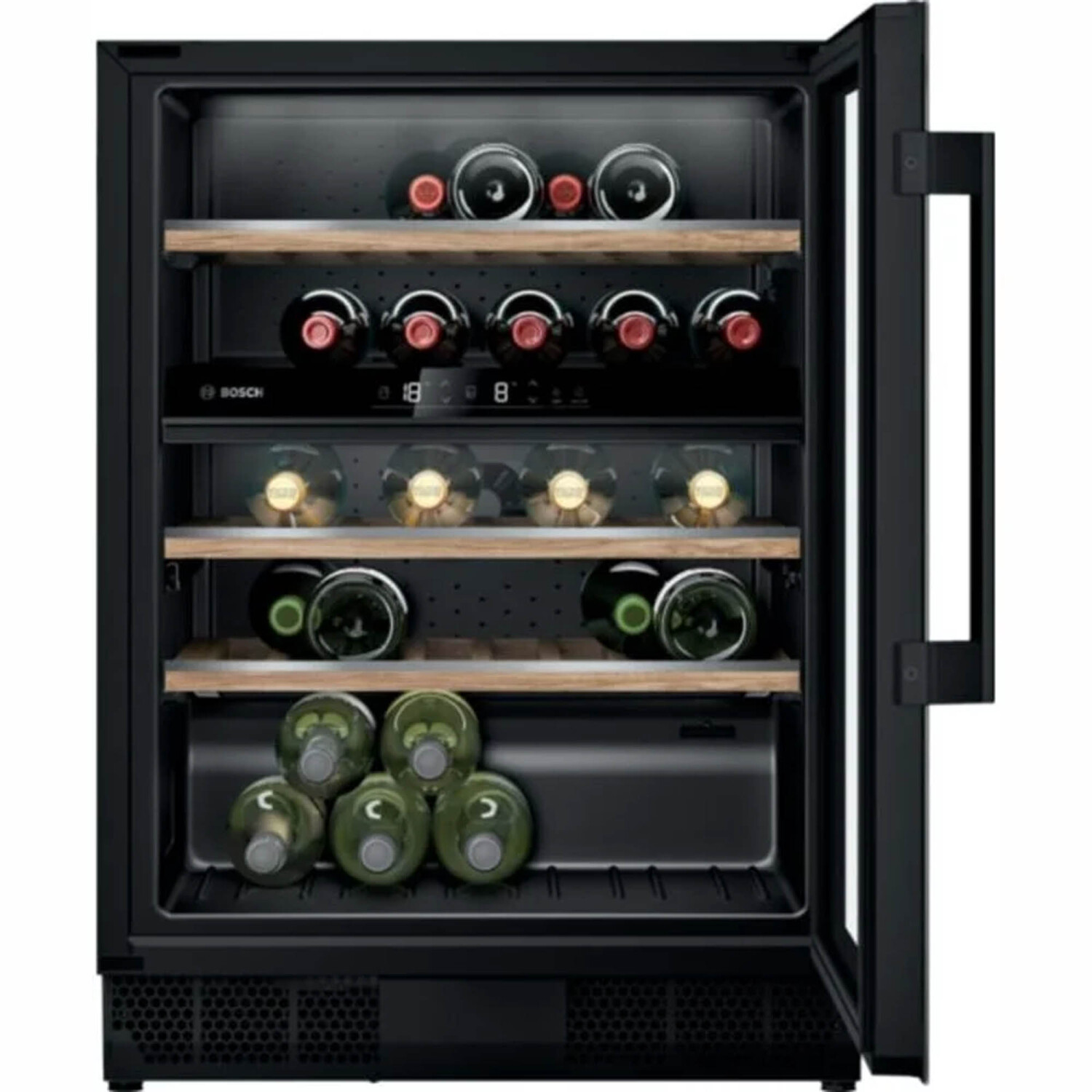 Kuw21ahg0 44-botellas Negro Enfriadora De Vino Bosch — Divino