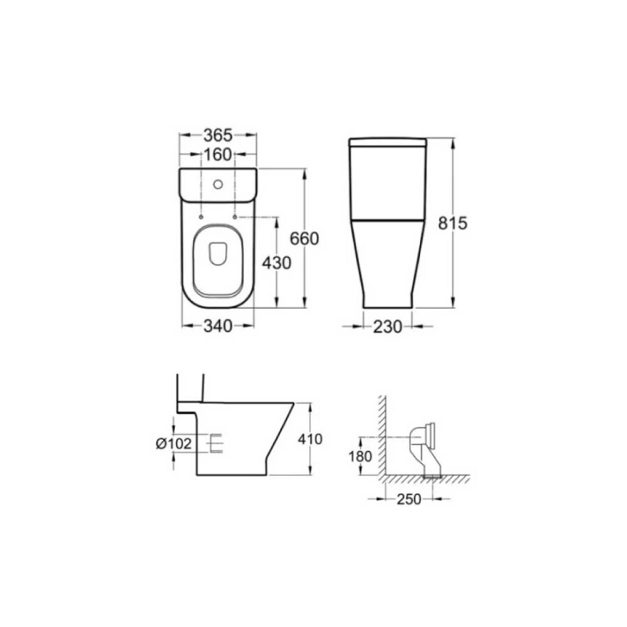 Depósito para Inodoro The Gap Negro Mate — Bagno & Company