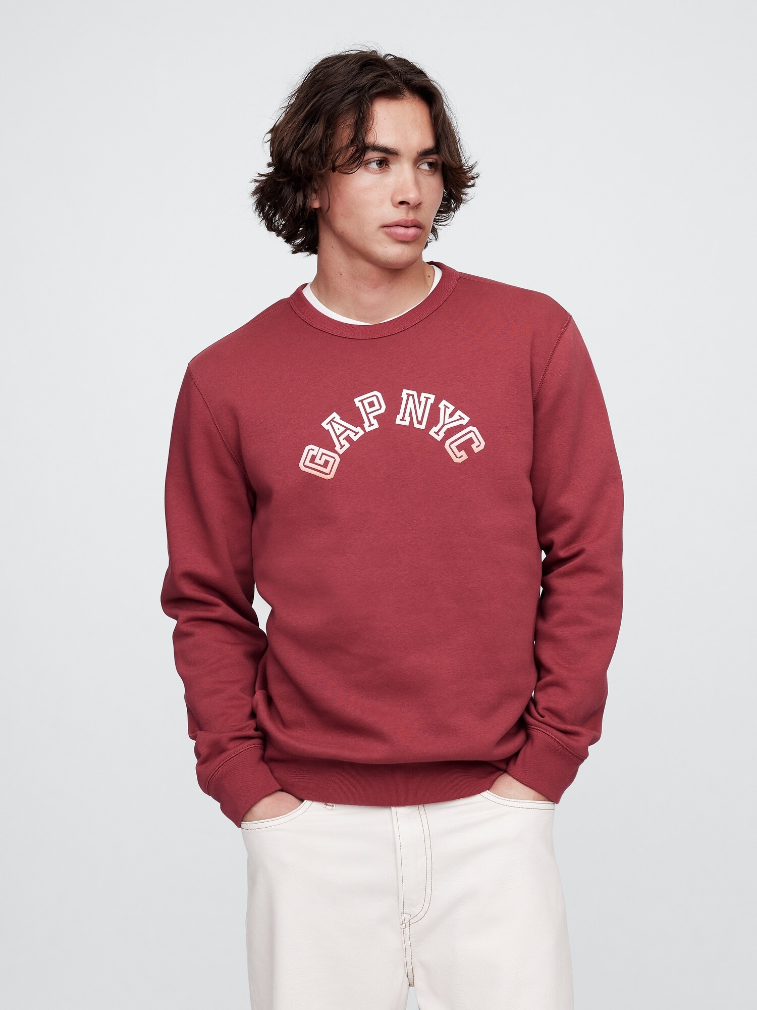 Buzo Deportivo Logo Gap Hombre - Red Clay — GAP Uruguay