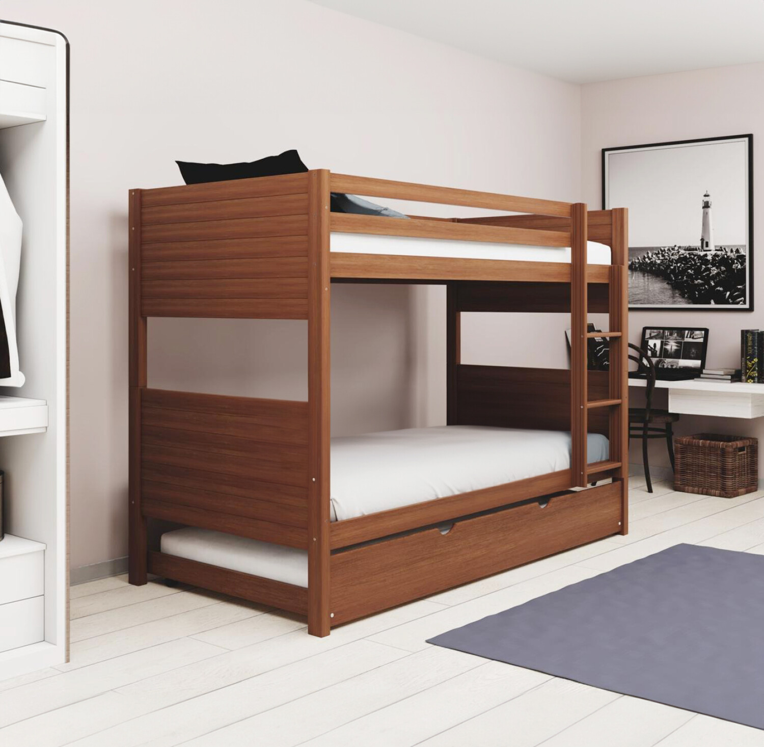 Tricama Cucheta Captain - 1 Plaza - B103 - Marron — Rustico Hogar