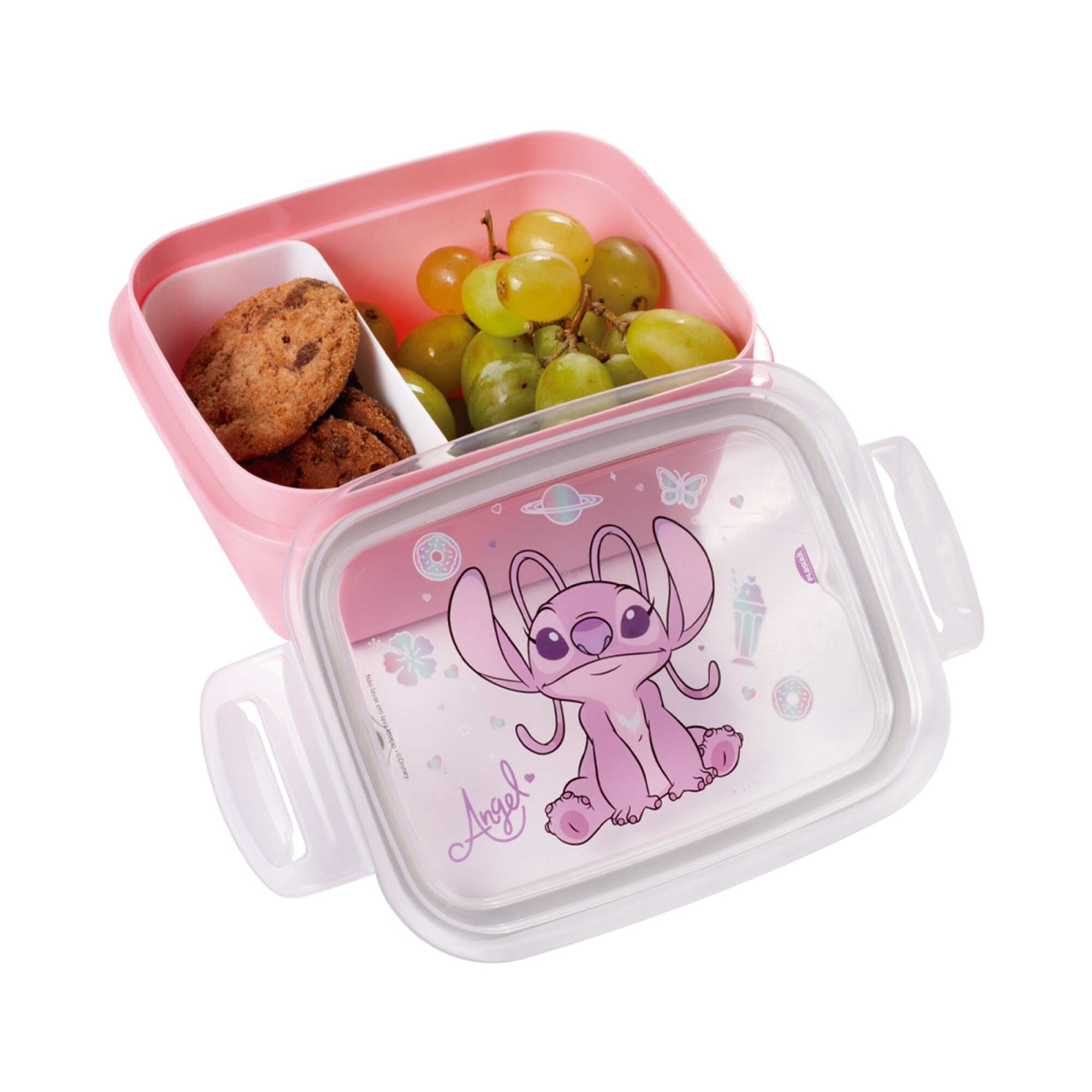 Pote Div Plástico Stitch Angel 630 ml — Cartoons