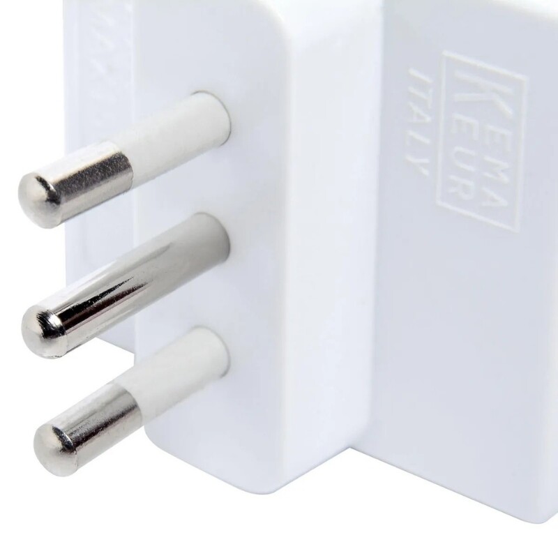 Adaptador Triple 3 Tomas 2P+T 10A Blanco — Serlux