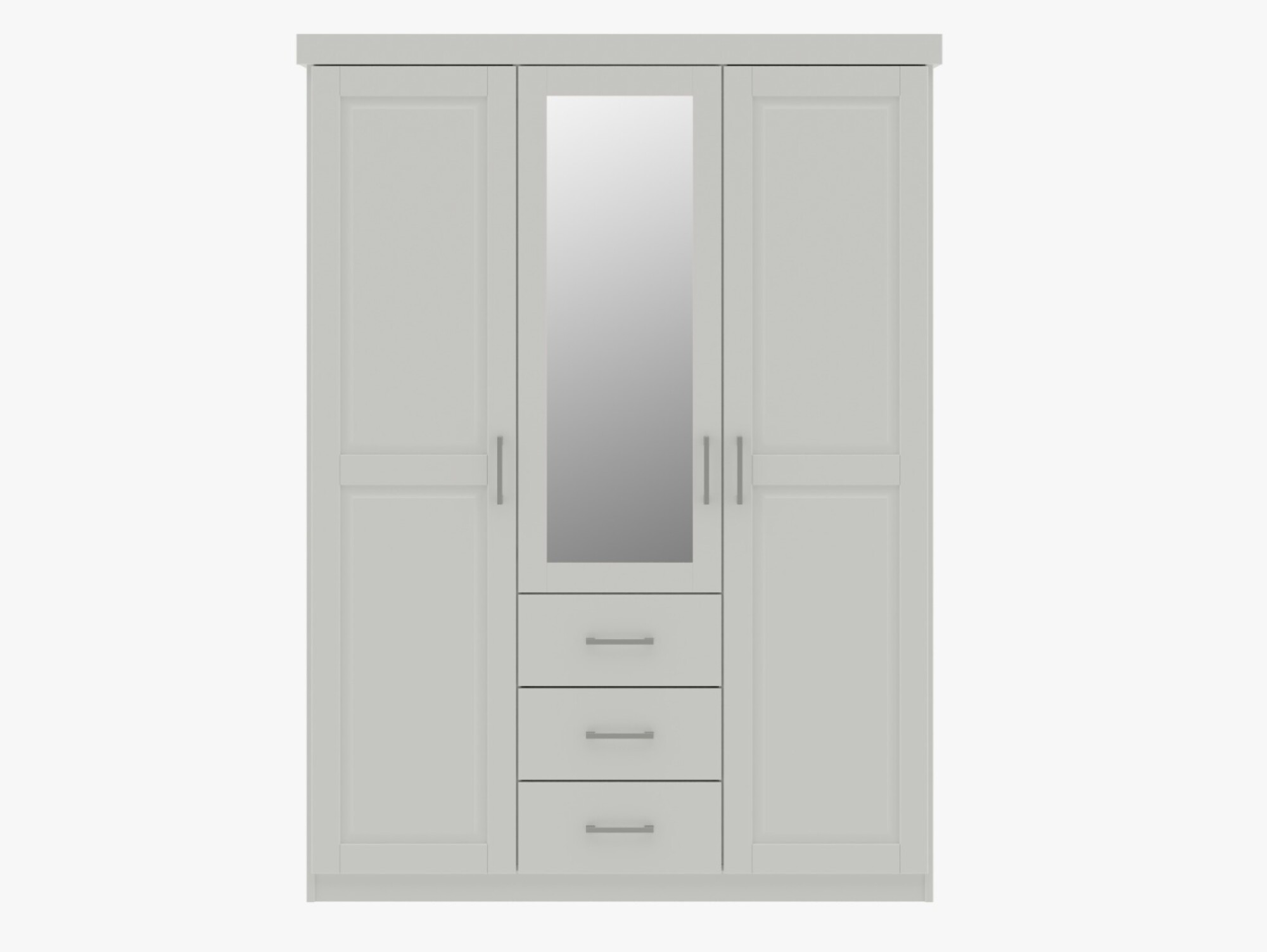 Ropero 3 Puertas Con Espejo Madera Maciza - Linea Essenciale — Rustico ...