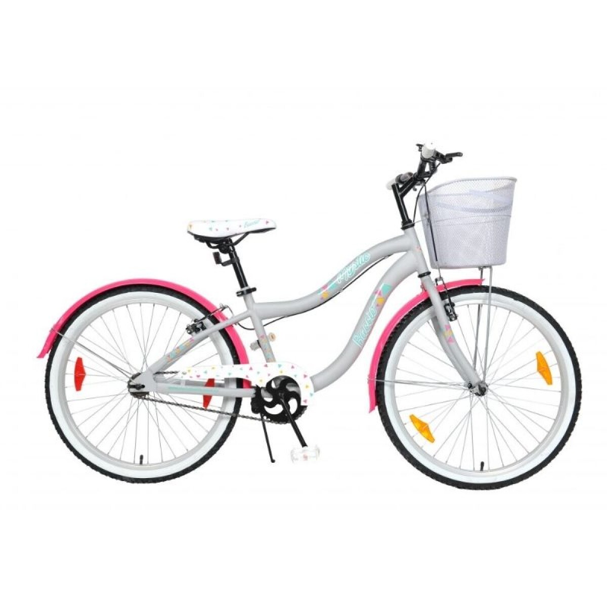 BICICLETA BACCIO MYSTIC R. 24 - GRIS/ROSADA — Barraca 5 Esquinas