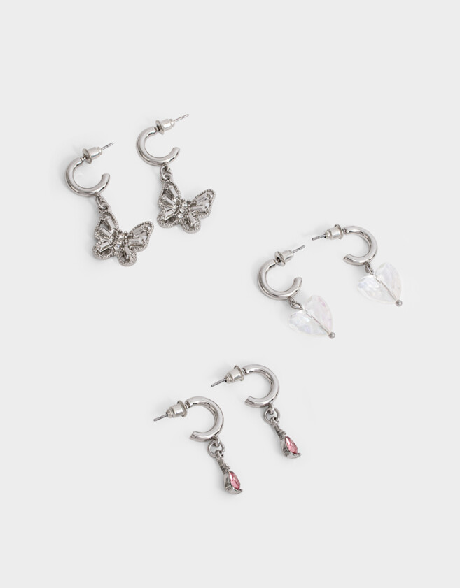 Set De Aros Argolla Mariposas — Todomoda