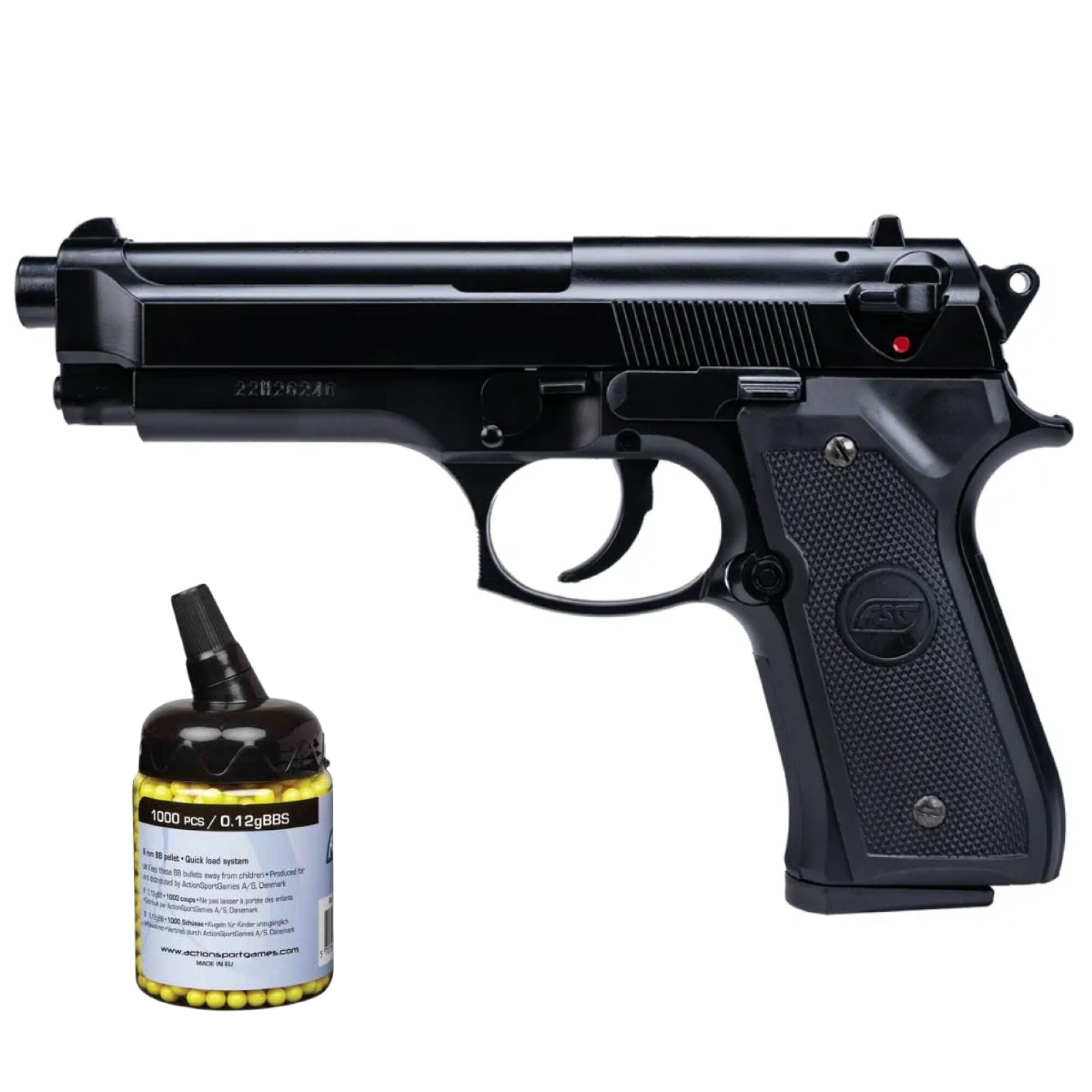 Combo pistola de resorte M92FS + 1000 bbs 6mm — Aventureros