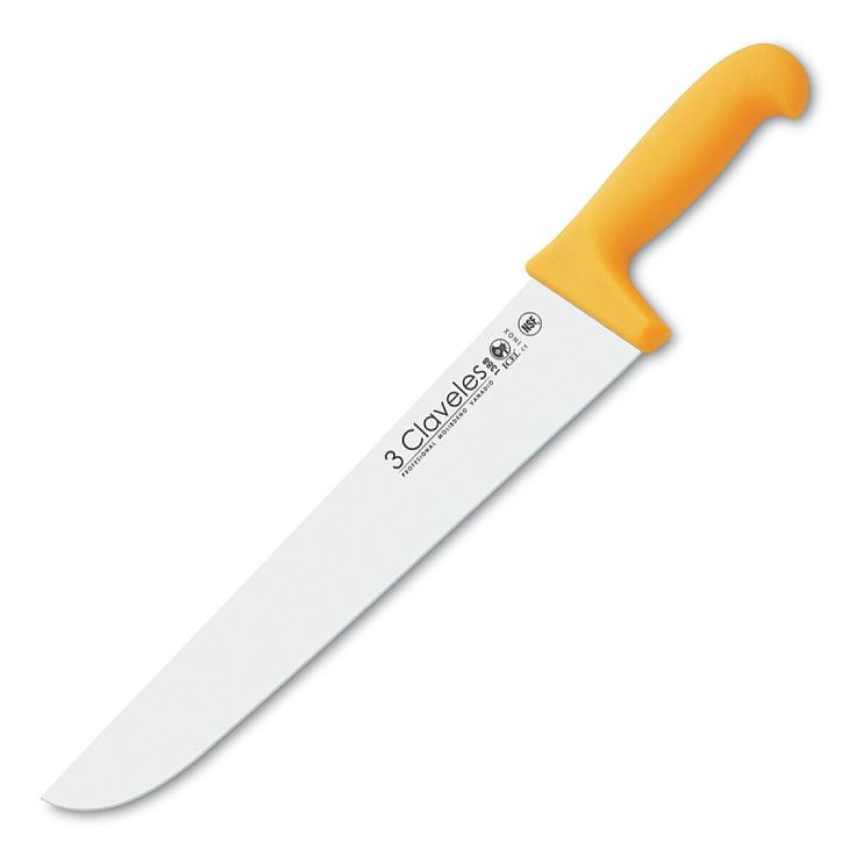 Cuchillo 3 Claveles carnicero 30cm REF1388 m/amarillo — Magnum