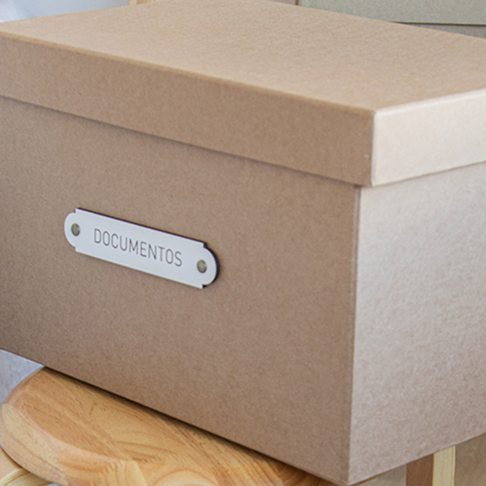 Caja Rotulada Kraft | XL — Organiza Simple