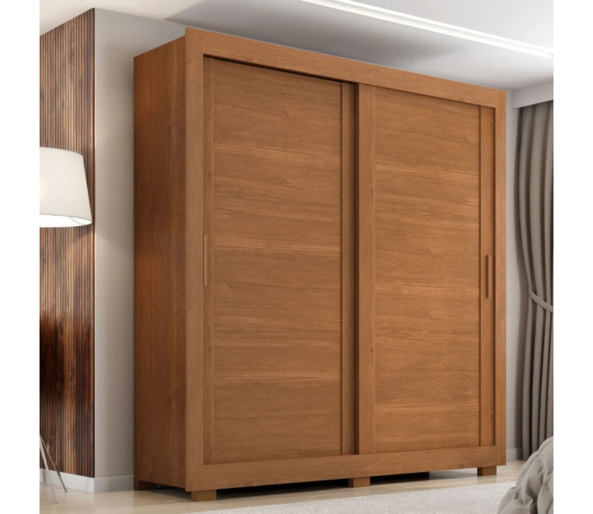 Ropero 2 Puertas Correr Titanium-cinamo — Albanes