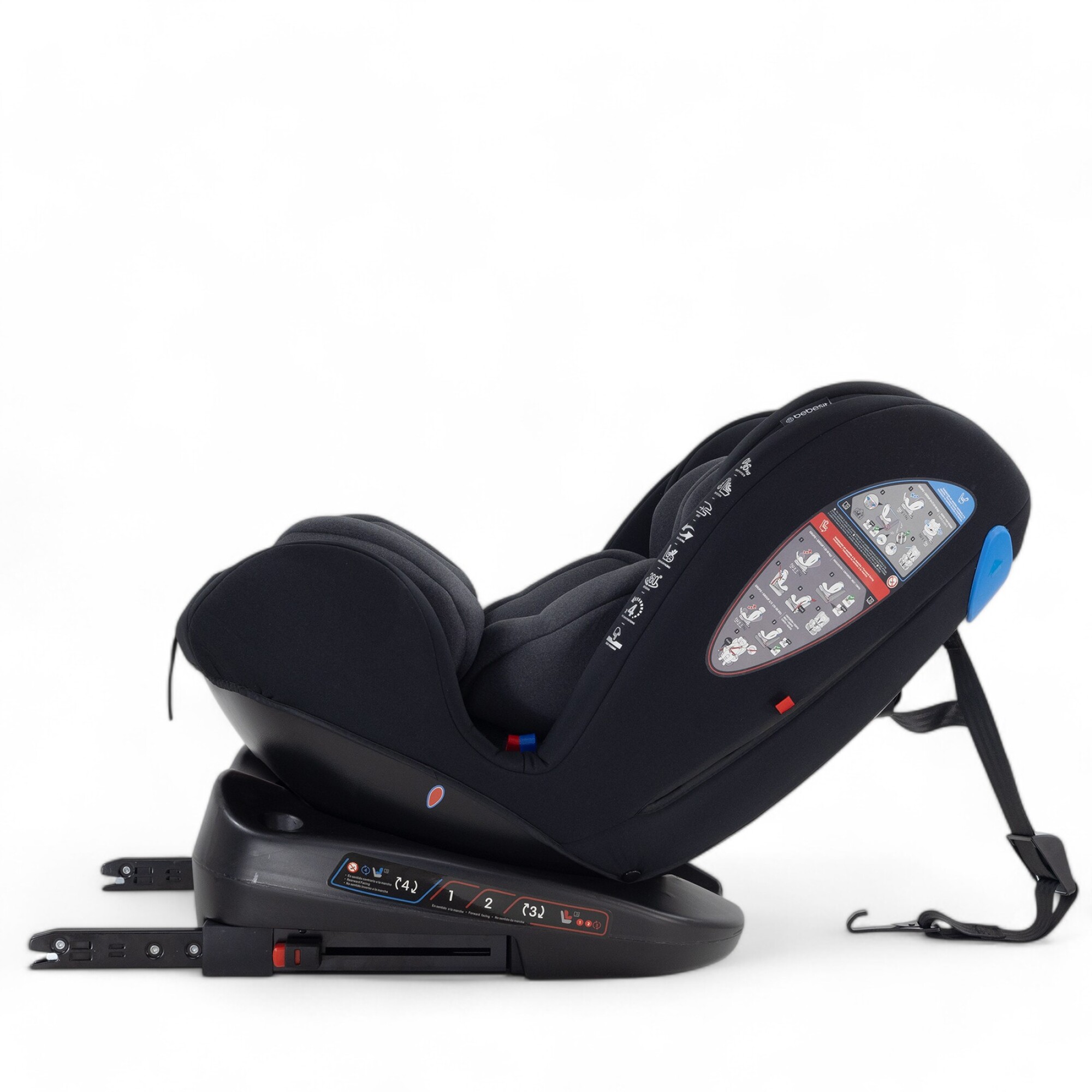 Bebesit Saturn 360 0 a 36 kg Isofix NEGRO — Bebesit Uruguay