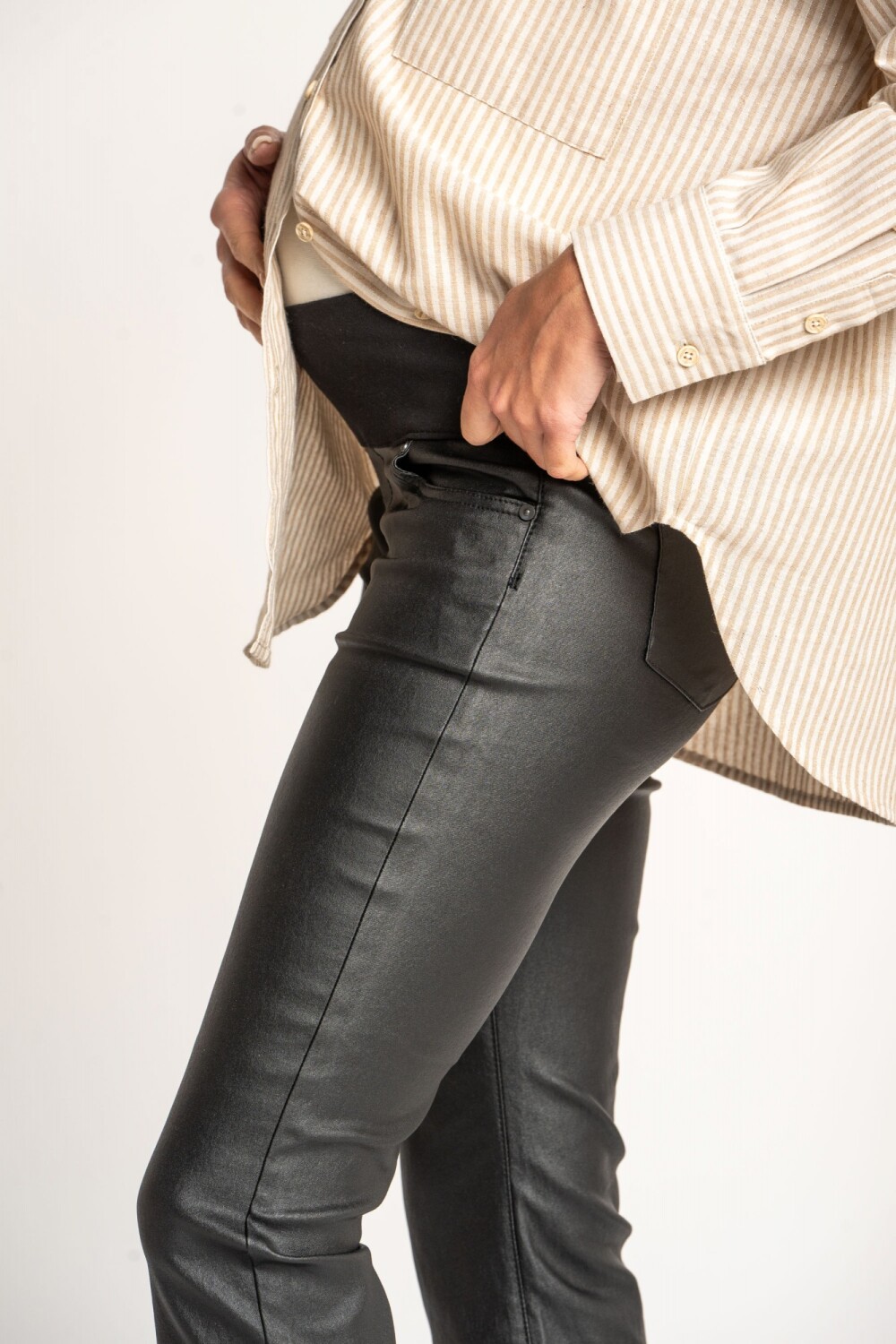 Jean Lemon Mama Waxed Flare - Negro — Lemon