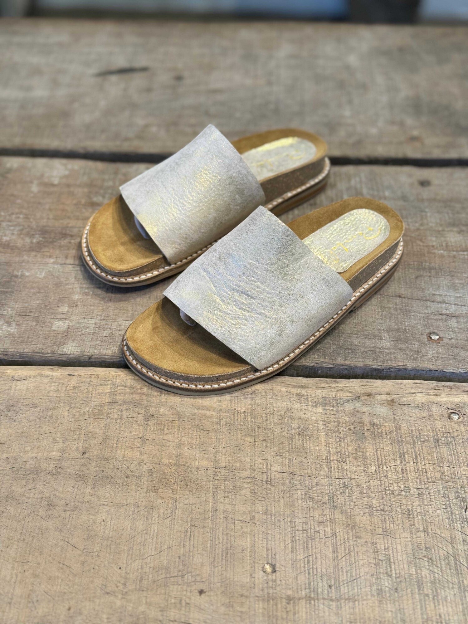 Sandalias Oro Macchiato — Percibal